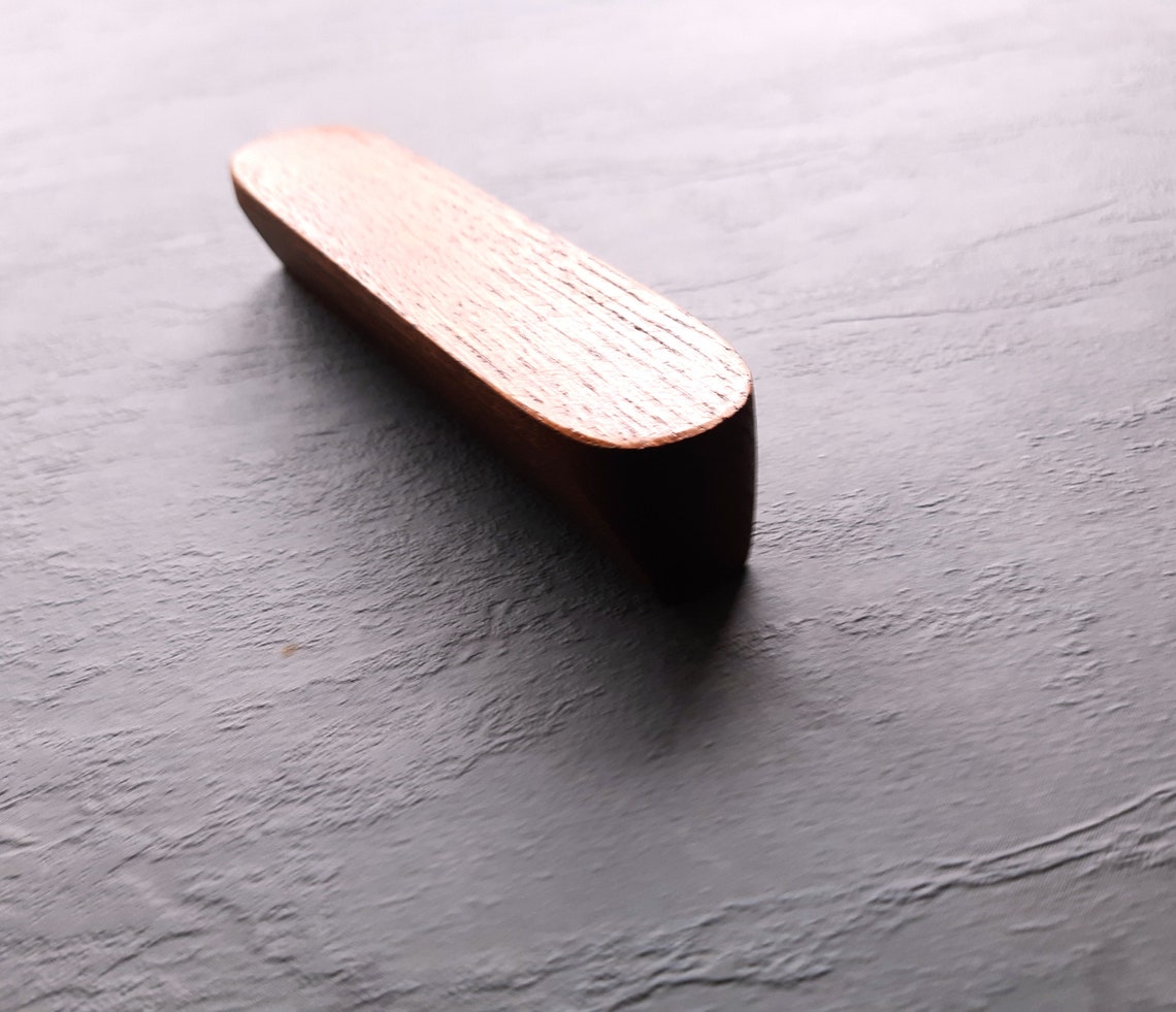 Long Oak Wood Handles Pulls Simple Kitchen Hardware Dresser Pulls ...