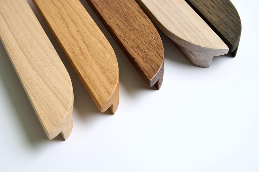 Handmade Oak Wood Furniture Handles: Modern Cabinet Knobs - Etsy