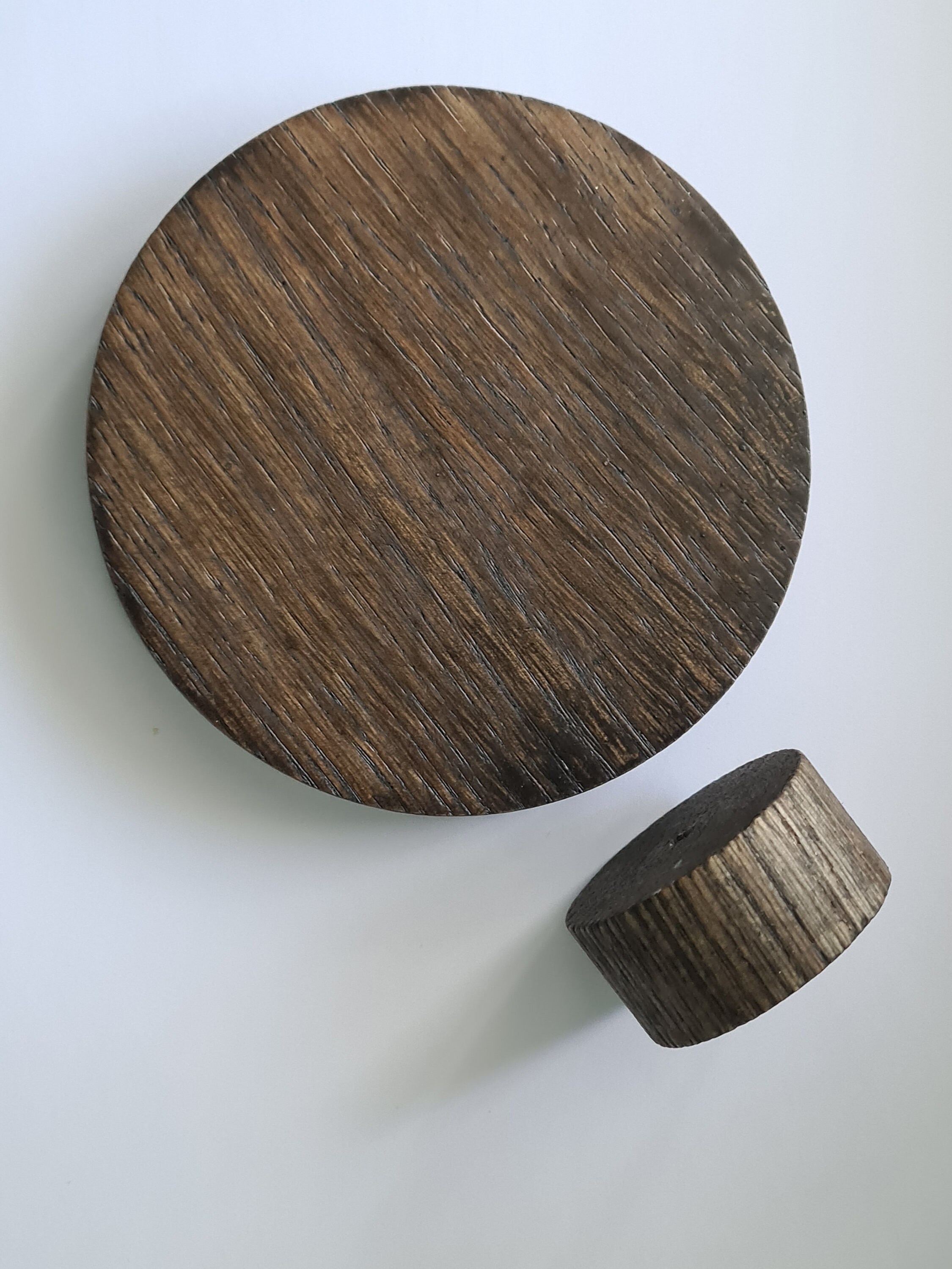 Black Round Knob Handle, Kitchen Furniture Pulls, Minimalist Wooden ...