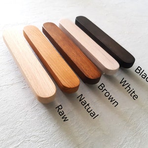 Handmade Oak Wood Handles: Minimalist Cabinet & Drawer Pulls - Etsy