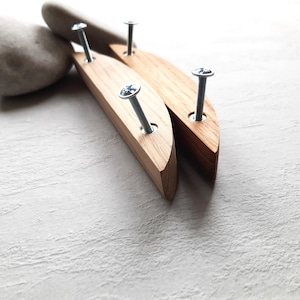 Elegant Long Wood Handles Pulls, Simple Furniture Hardware, Dresser ...