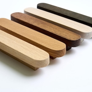 Handmade Oak Wood Handles: Minimalist Cabinet & Drawer Pulls - Etsy