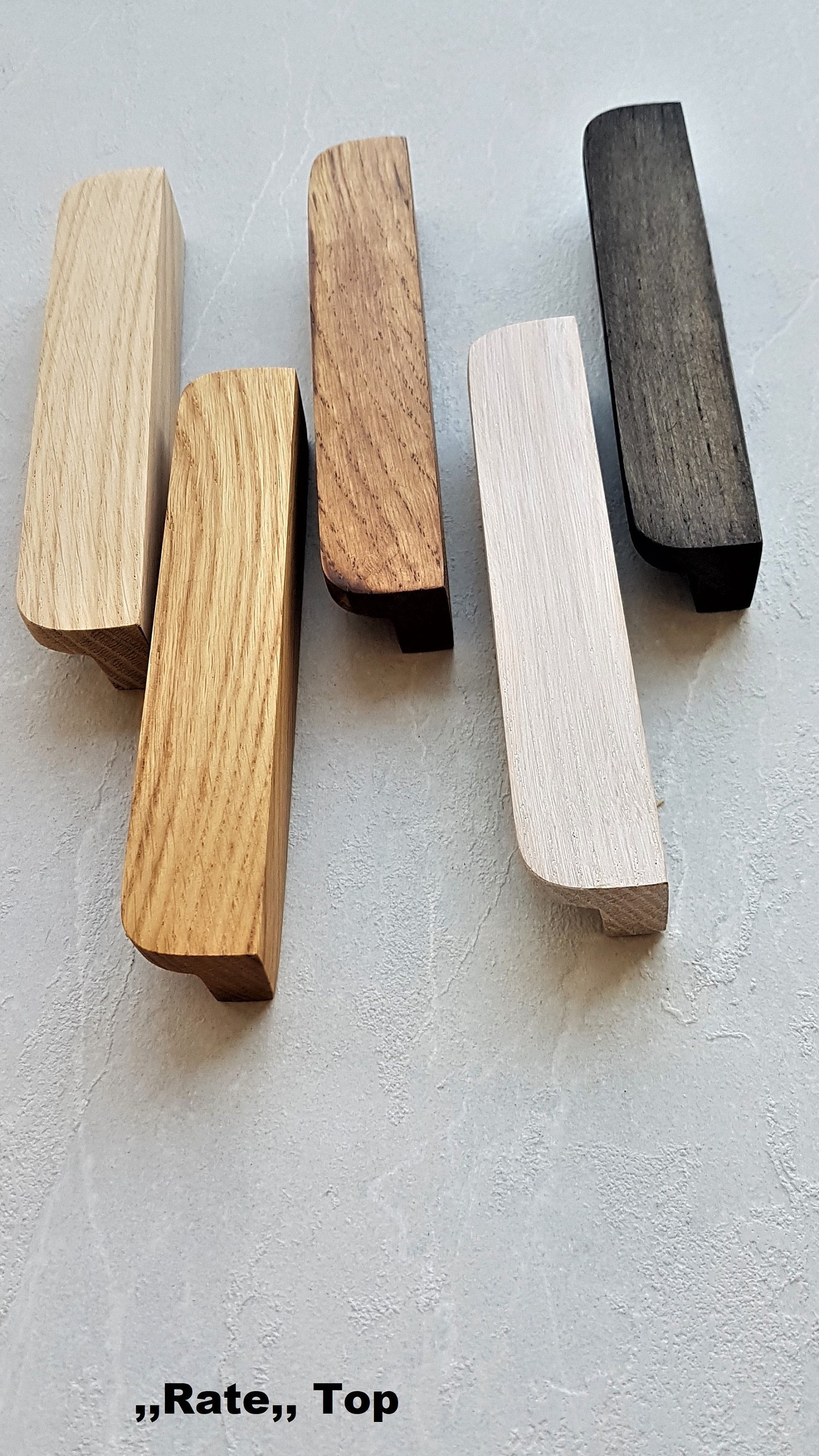 Rounded Long Wood Pulls Oak Handles Simple Kitchen Hardware Dresser ...