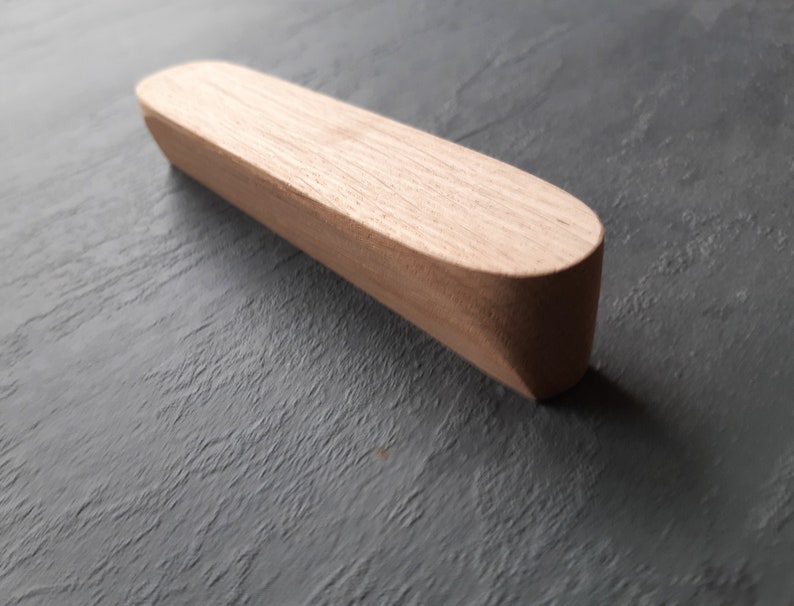 Long Oak Wood Handles Pulls Simple Kitchen Hardware Dresser Pulls ...