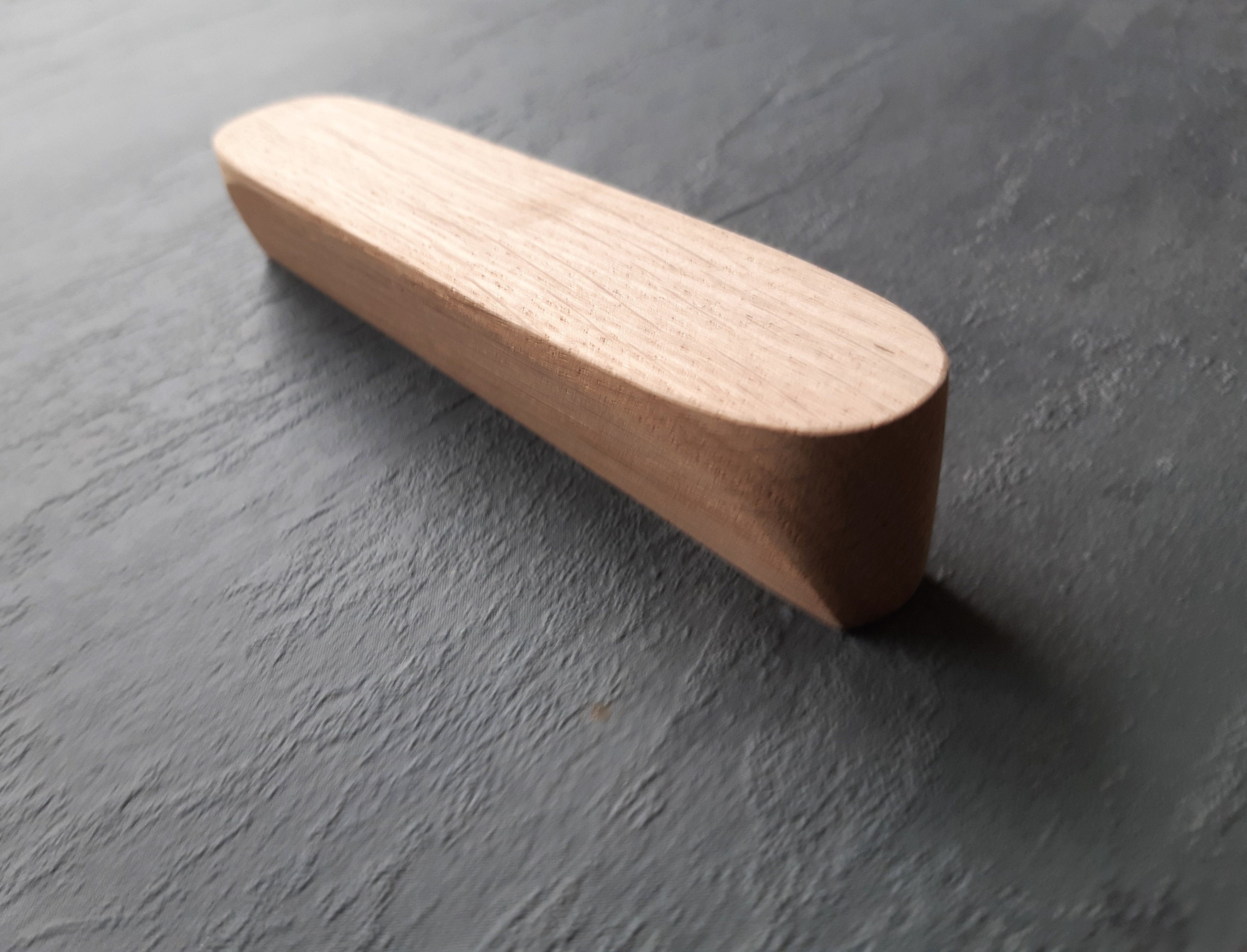 Long Oak Wood Handles Pulls Simple Kitchen Hardware Dresser Pulls ...