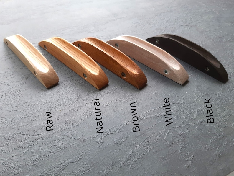 Handmade Oak Wood Cabinet Pull: Minimalist Drawer Handle - Etsy