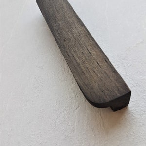 Rounded Long Wood Pulls Oak Handles Simple Kitchen Hardware Dresser ...