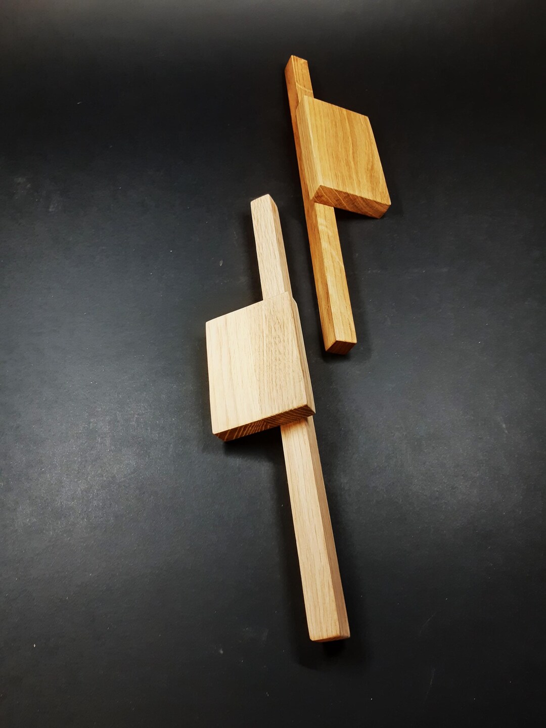 Ecogonal Handles, Long Wooden Handles, Oak Pulls, Comfortable Handle ...