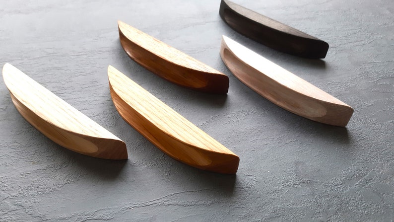 Handmade Oak Wood Cabinet Pull: Minimalist Drawer Handle - Etsy