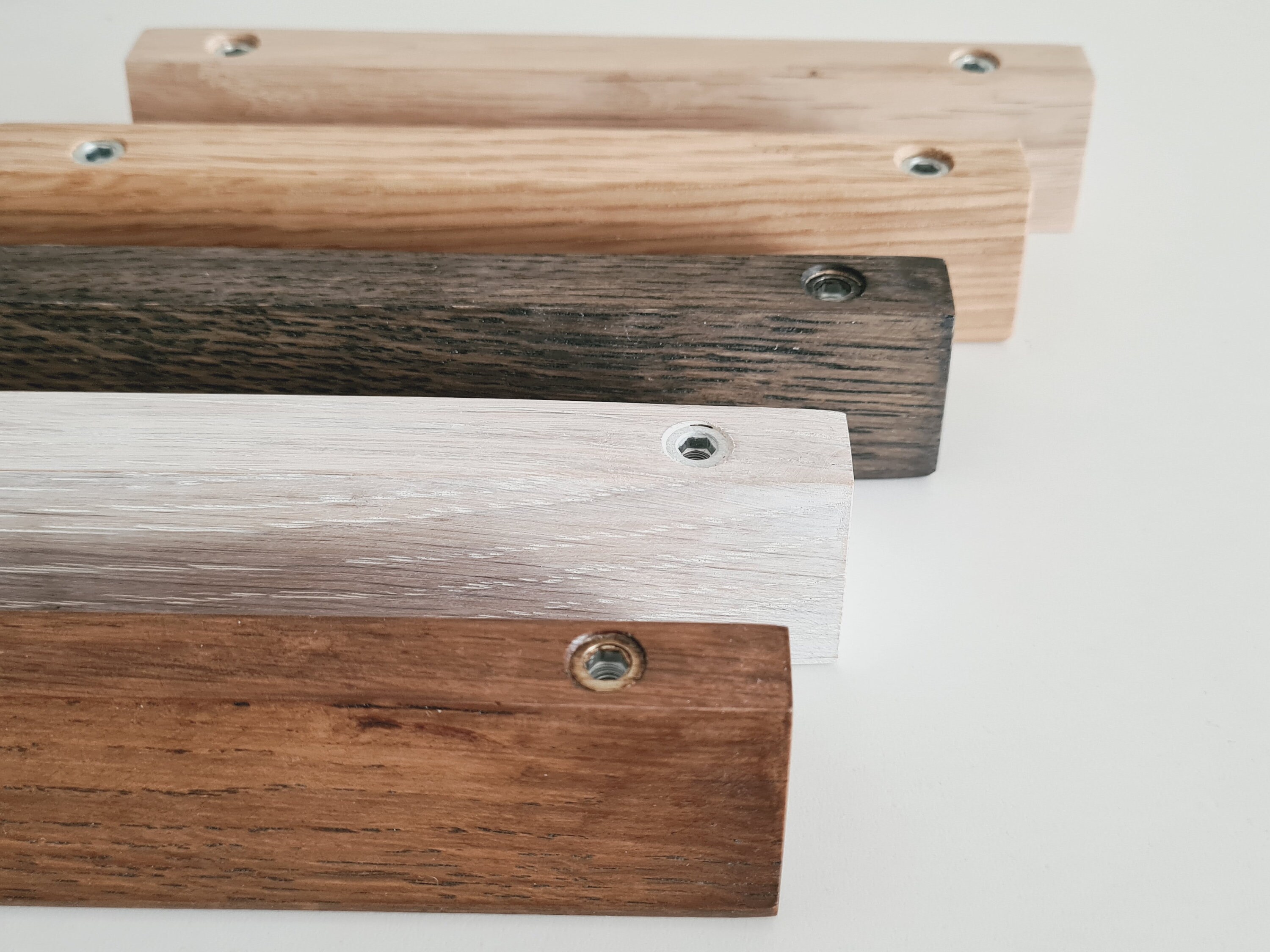 Long Oak Wood Handles Pulls Simple Kitchen Hardware Dresser Pulls ...