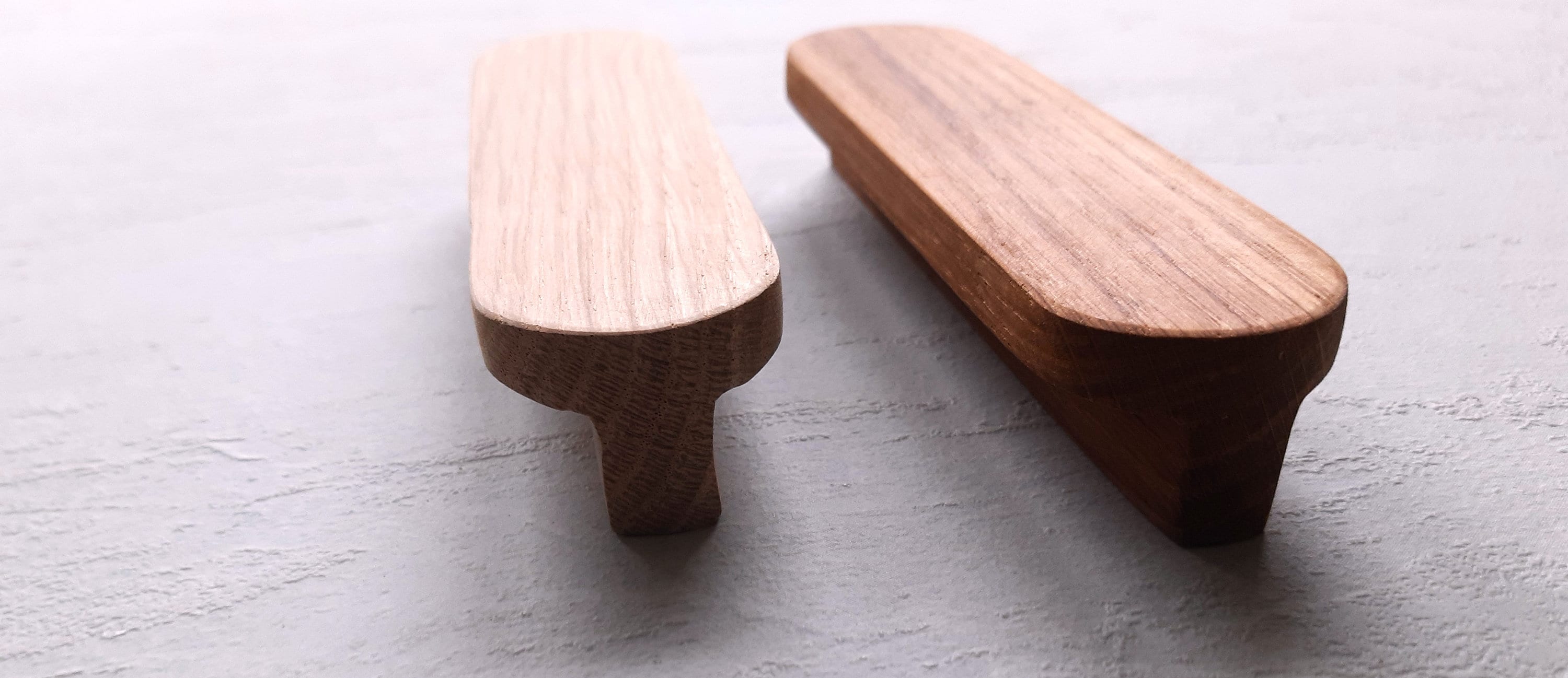 Long Oak Wood Handles Pulls Simple Kitchen Hardware Dresser Pulls ...