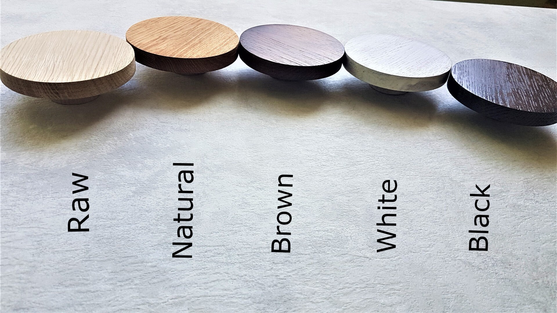 Black Round Knob Handle, Kitchen Furniture Pulls, Minimalist Wooden ...