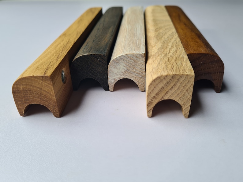 Oak Wood Handles Simple Kitchen Cabinet Hardware Drawer Pulls ...