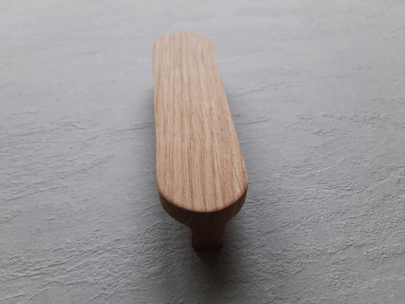 Long Oak Wood Handles Pulls Simple Kitchen Hardware Dresser Pulls ...