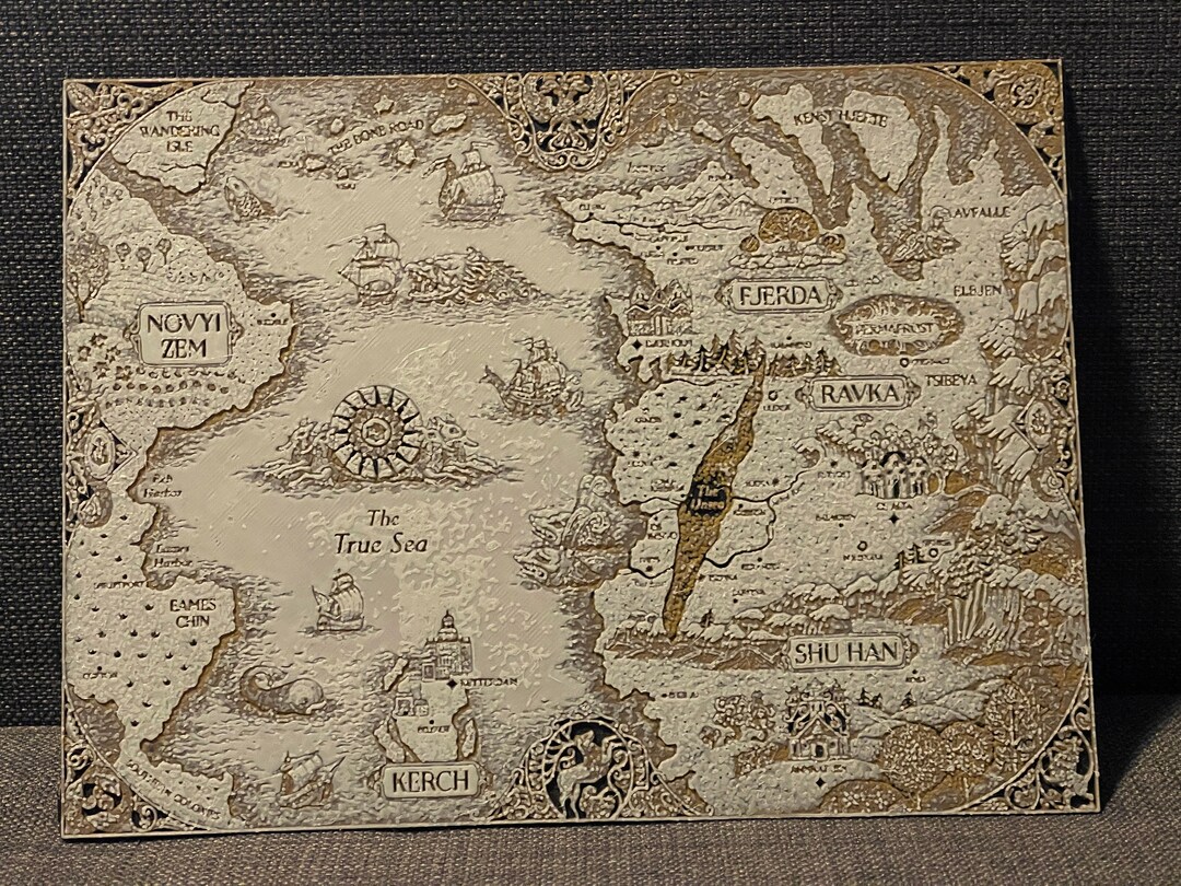 Grishaverse Map Filament Painting 3D Printed - Etsy