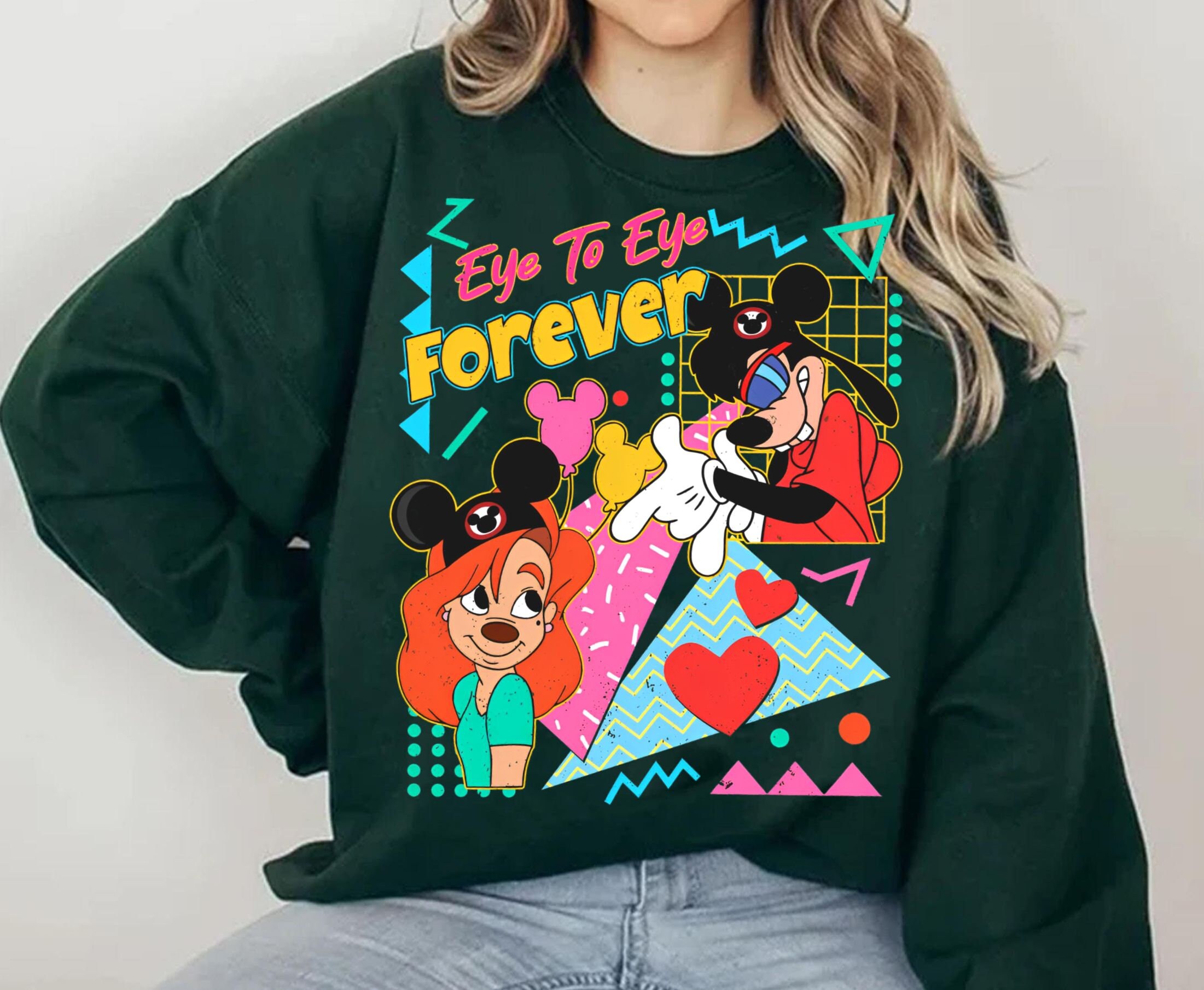 Retro 90S Max and Roxanne Eye to Eye Forever Shirt A Goofy Movie T ...
