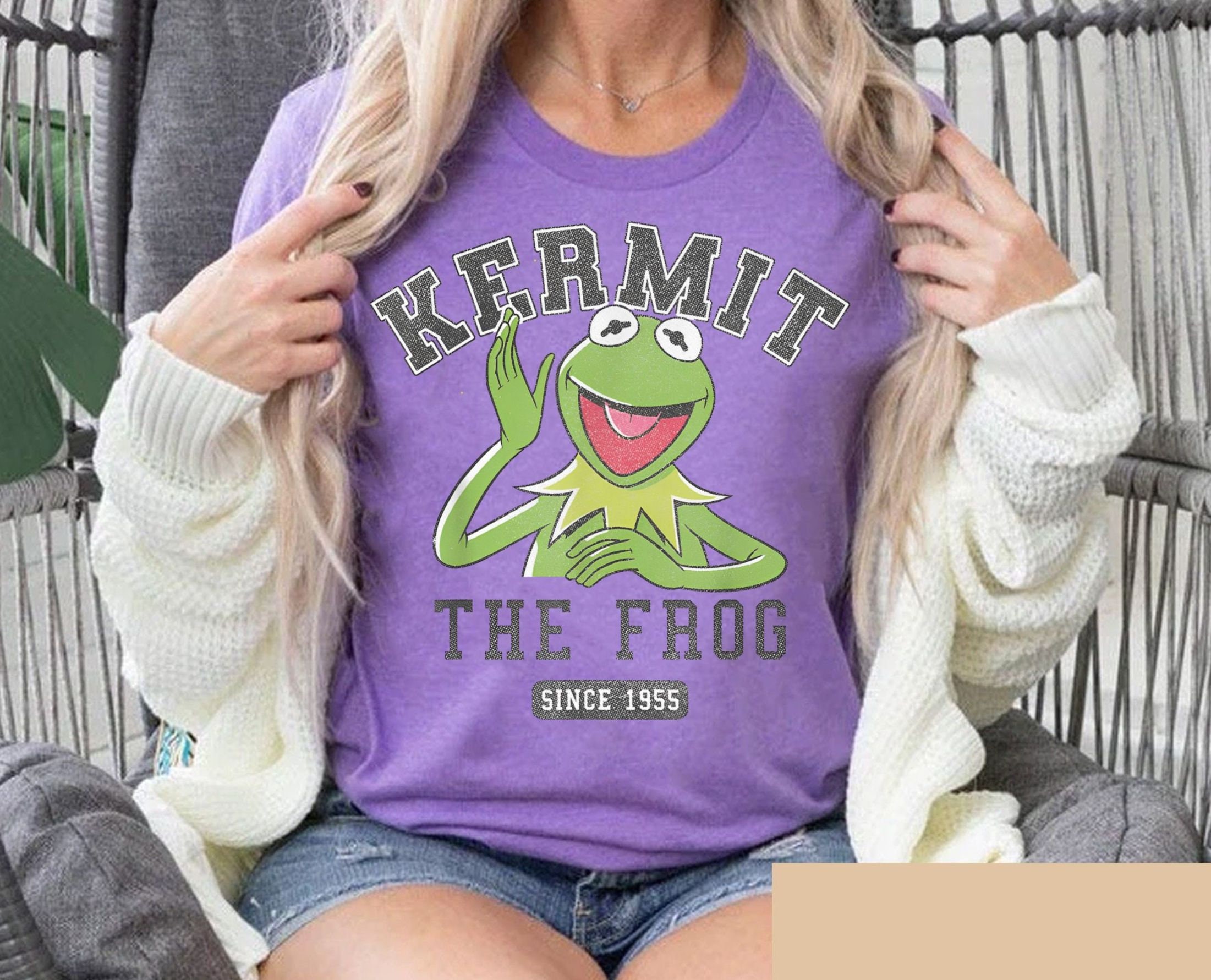Vintage the Muppets Kermit Shirt the Frog Since 1955 Collegiate T-shirt ...