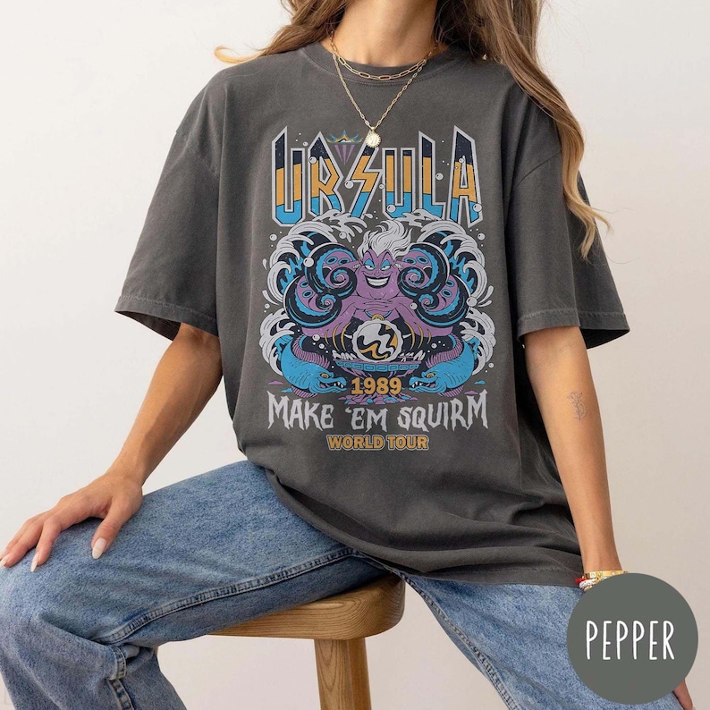 Disney Villains the Little Mermaid Ursula World Tour Band Retro Shirt ...
