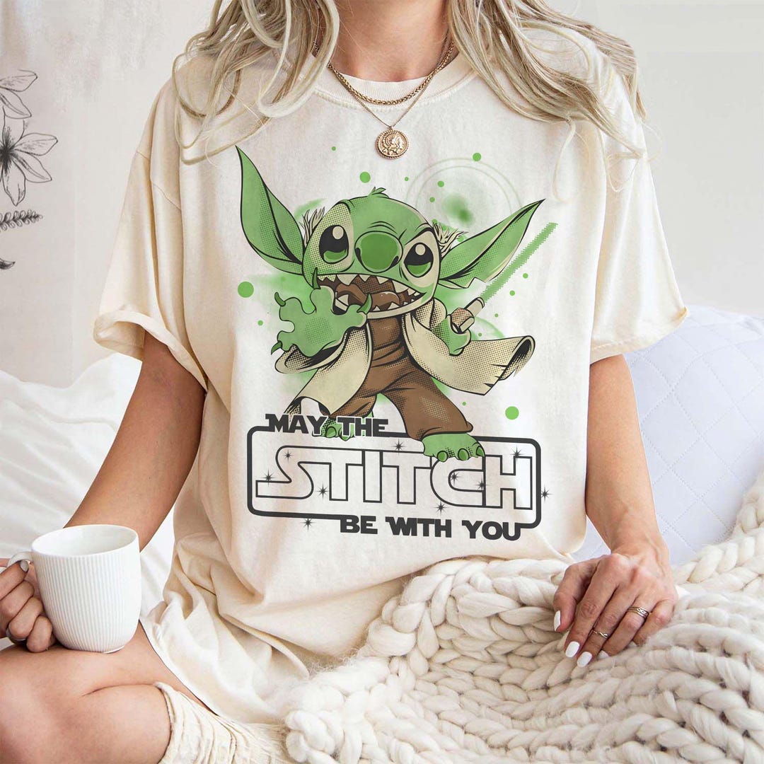 Retro Disney Stitch Comfort Colors Shirt, May the Stitch Be With You ...