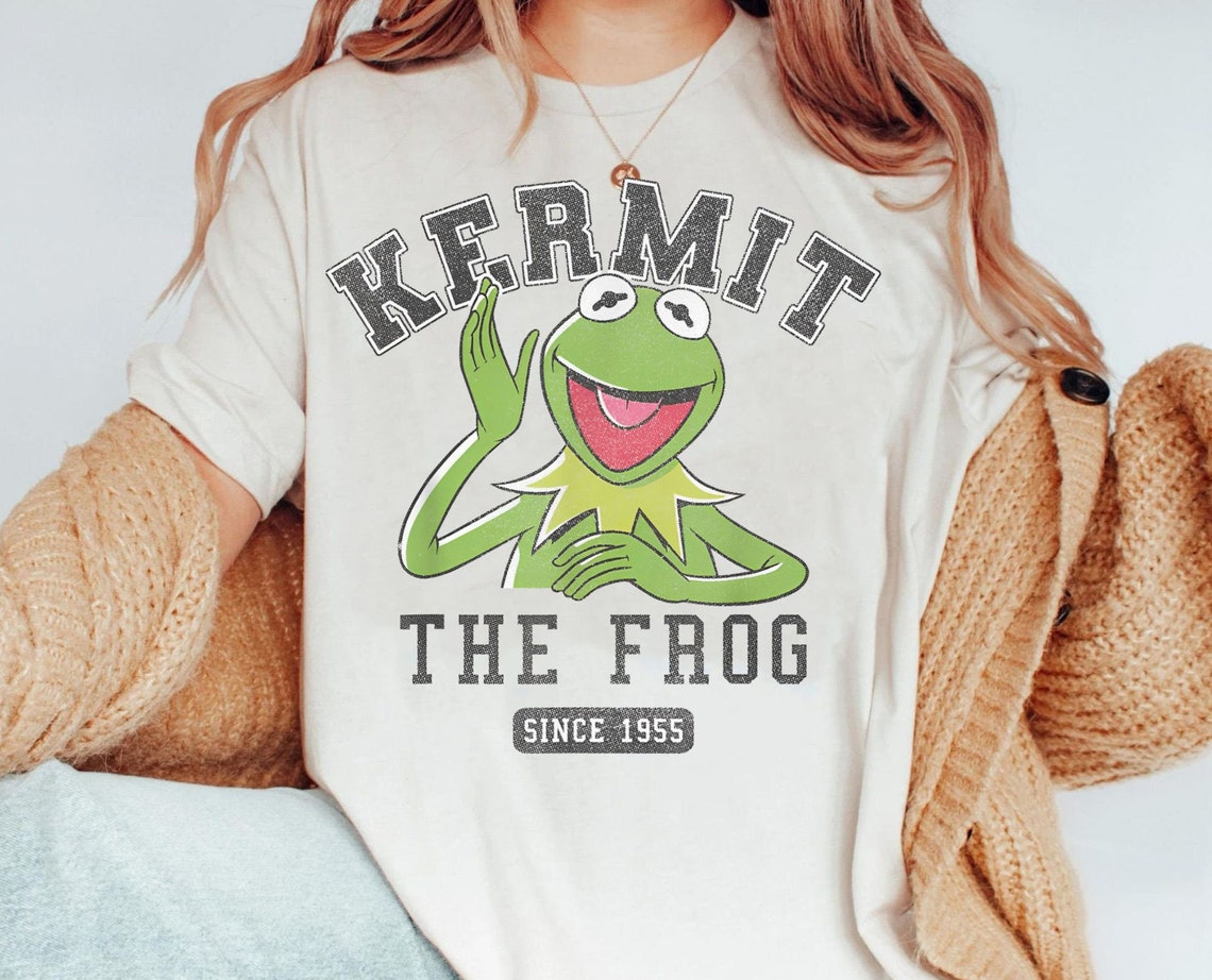 Vintage the Muppets Kermit Shirt the Frog Since 1955 Collegiate T-shirt ...