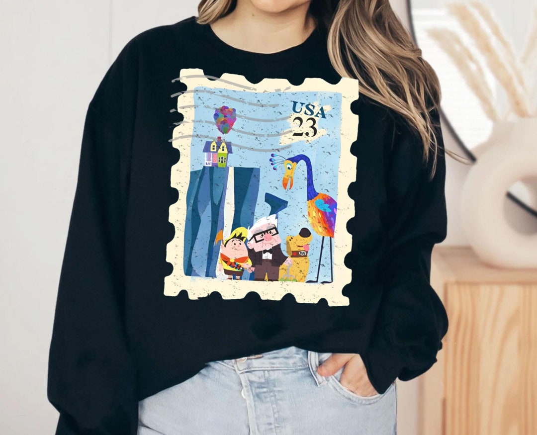 Retro Disney Pixar up Movie Shirt Postage Stamp Usa T-shirt Carl Kevin ...