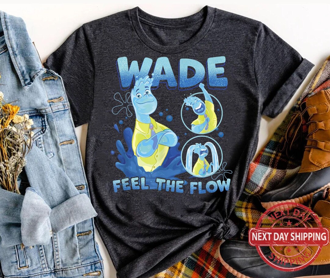 Disney Pixar Elemental Feel the Flow Wade Portrait T-shirt Disneyland ...