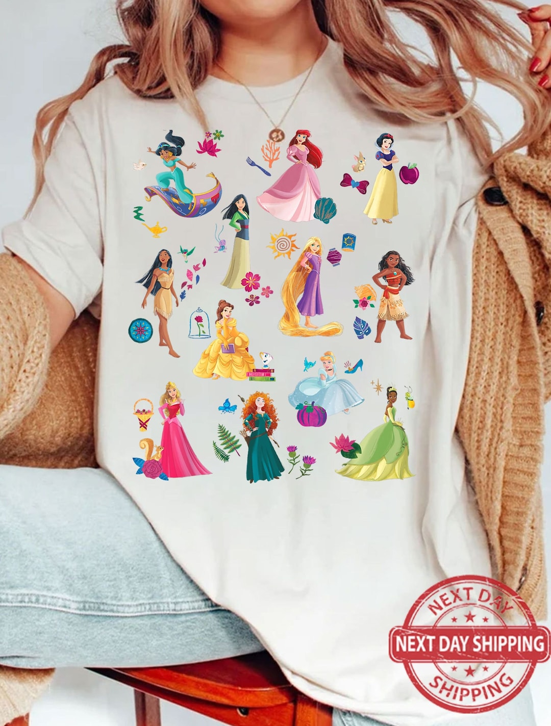 Disney Princess Magical Print T-shirt Disney Family Matching - Etsy