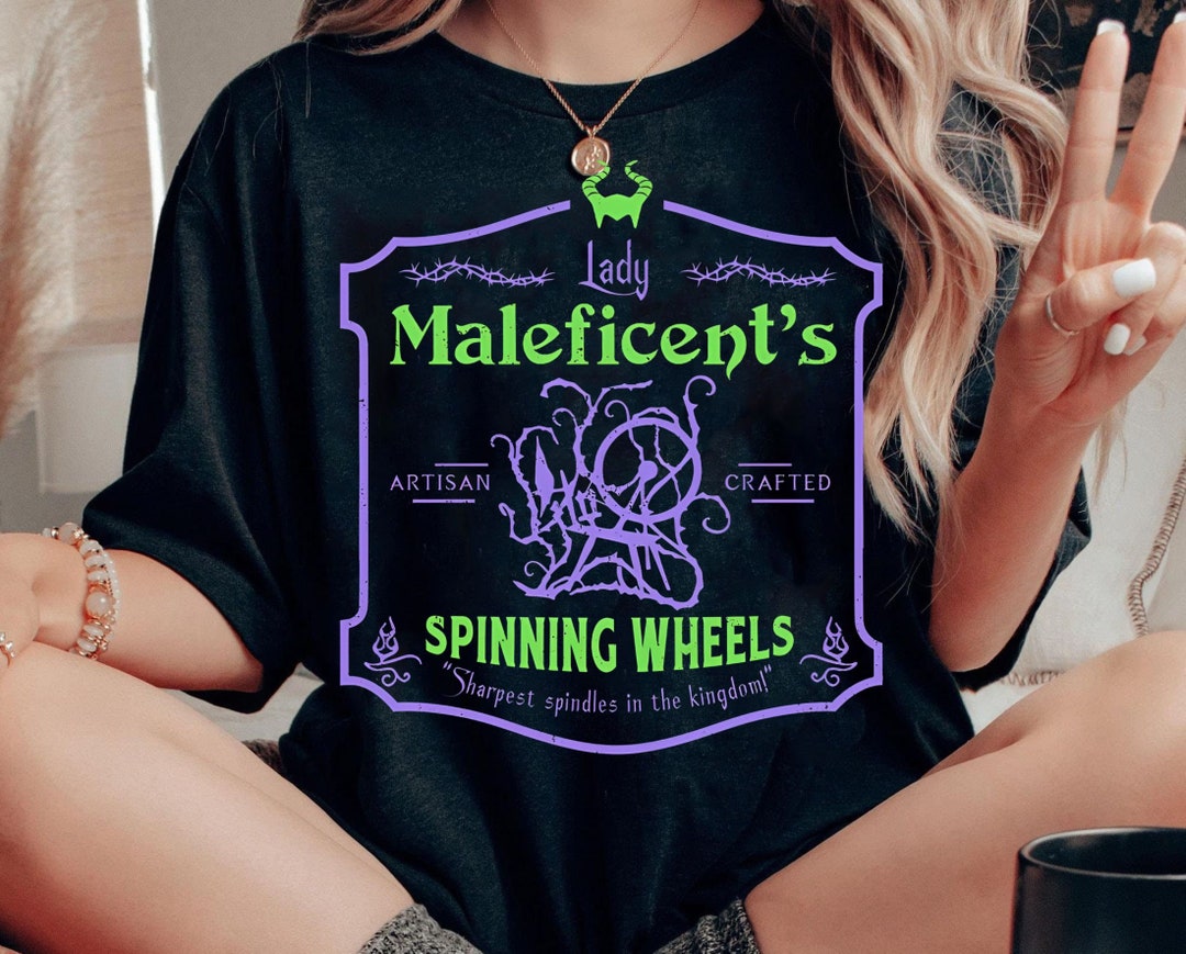 Retro Lady Maleficent's Spinning Wheel Shirt Sleeping Beauty Disney ...