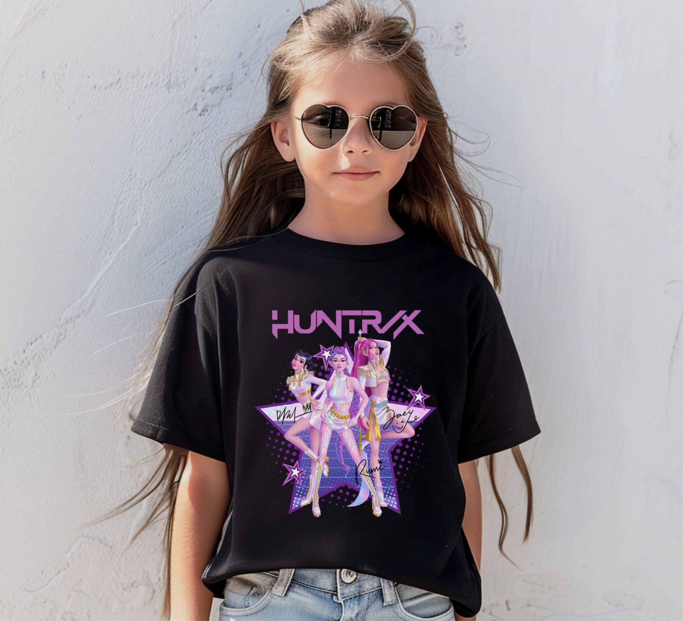 Huntrix Girl Kpop Demon Hunters Kid Shirt Mira Rumi Zoey Tee Huntrix ...