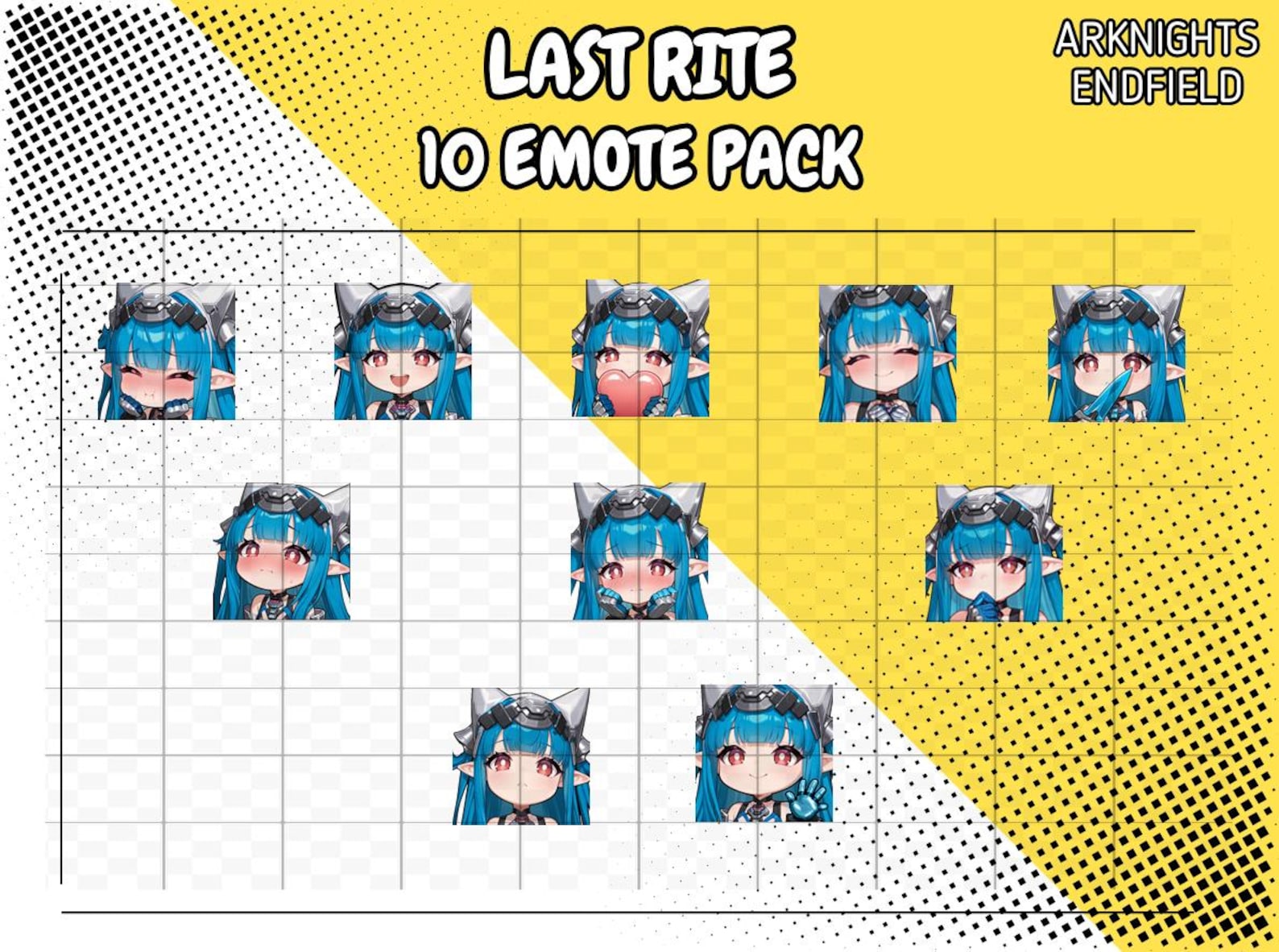 Last Rite Emotes, Arknights Endfield Chibi Emoji for Discord, Twitch ...