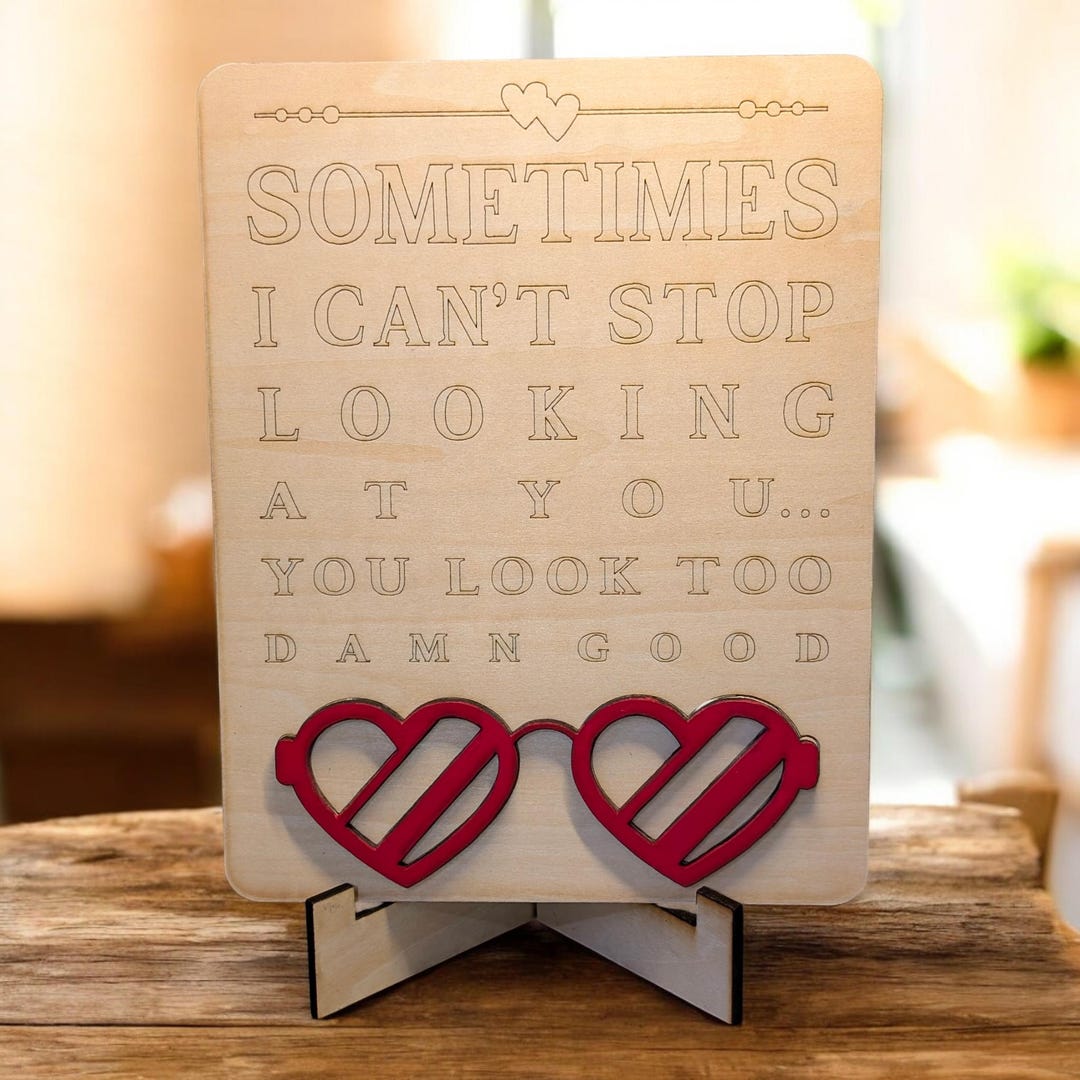 Valentines Eye Chart With Stand - Etsy