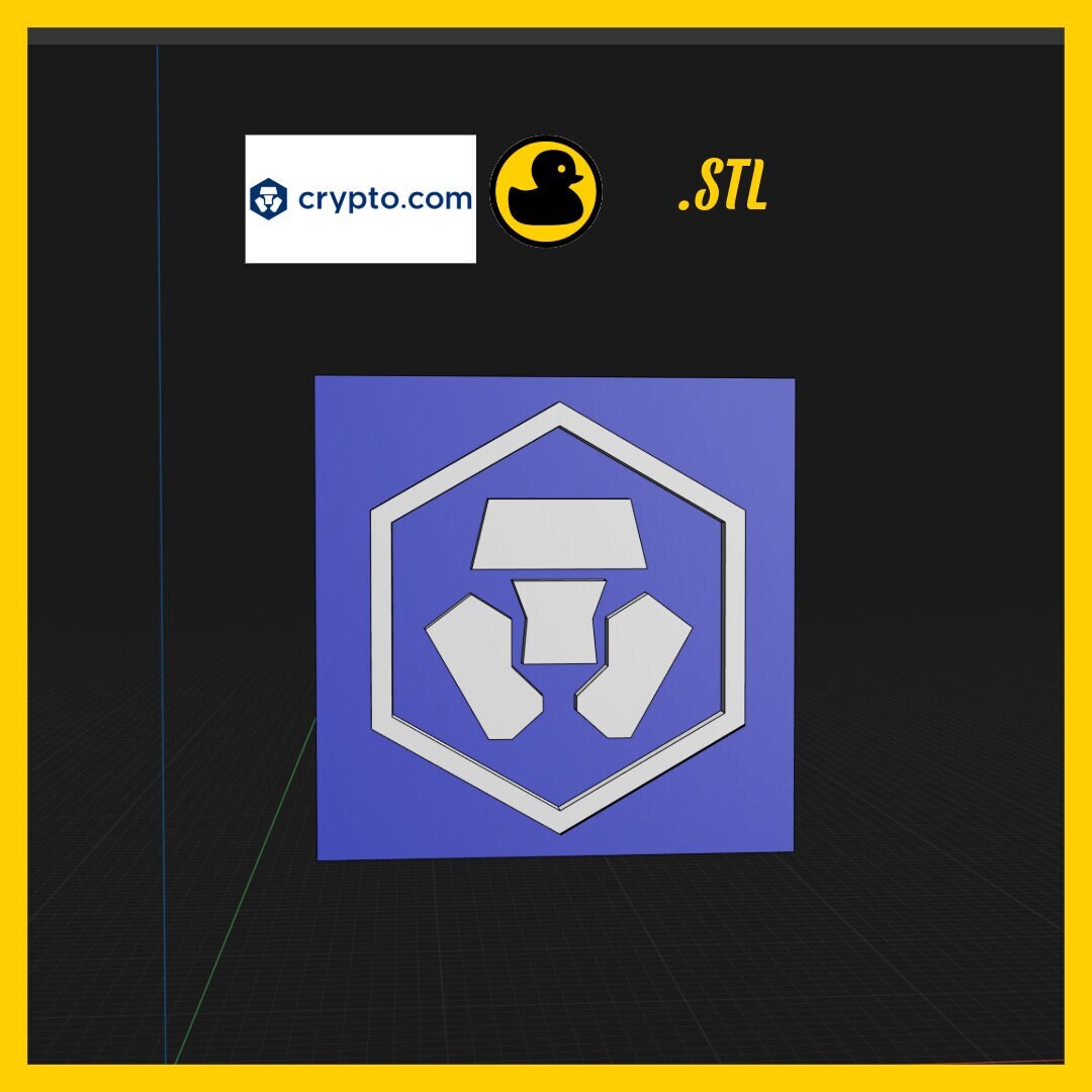 Crypto.com Logo: 3D Model for Finance Industry Decor DIY Print for Desk ...