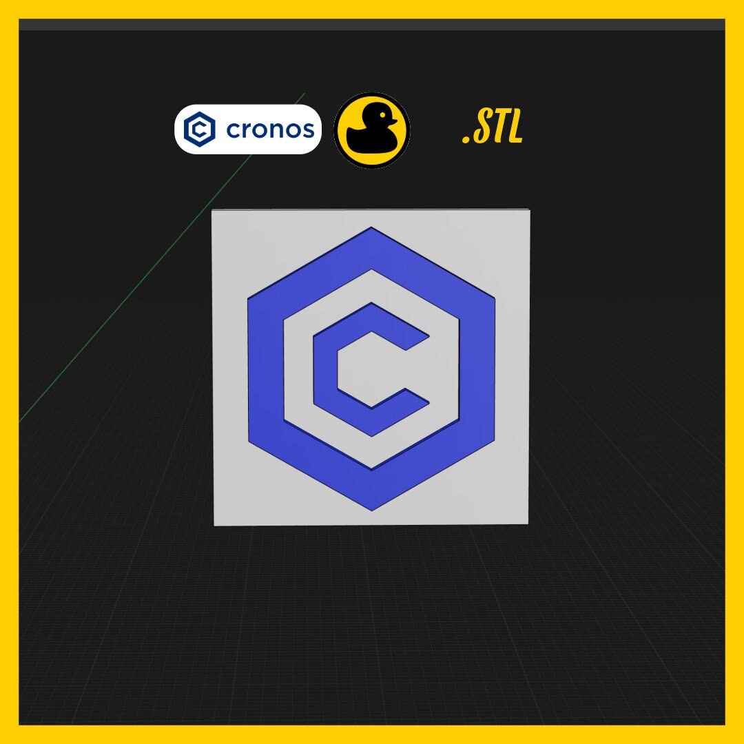 Cronos Crypto Logo: 3D Model for Finance Industry Decor DIY Print for ...