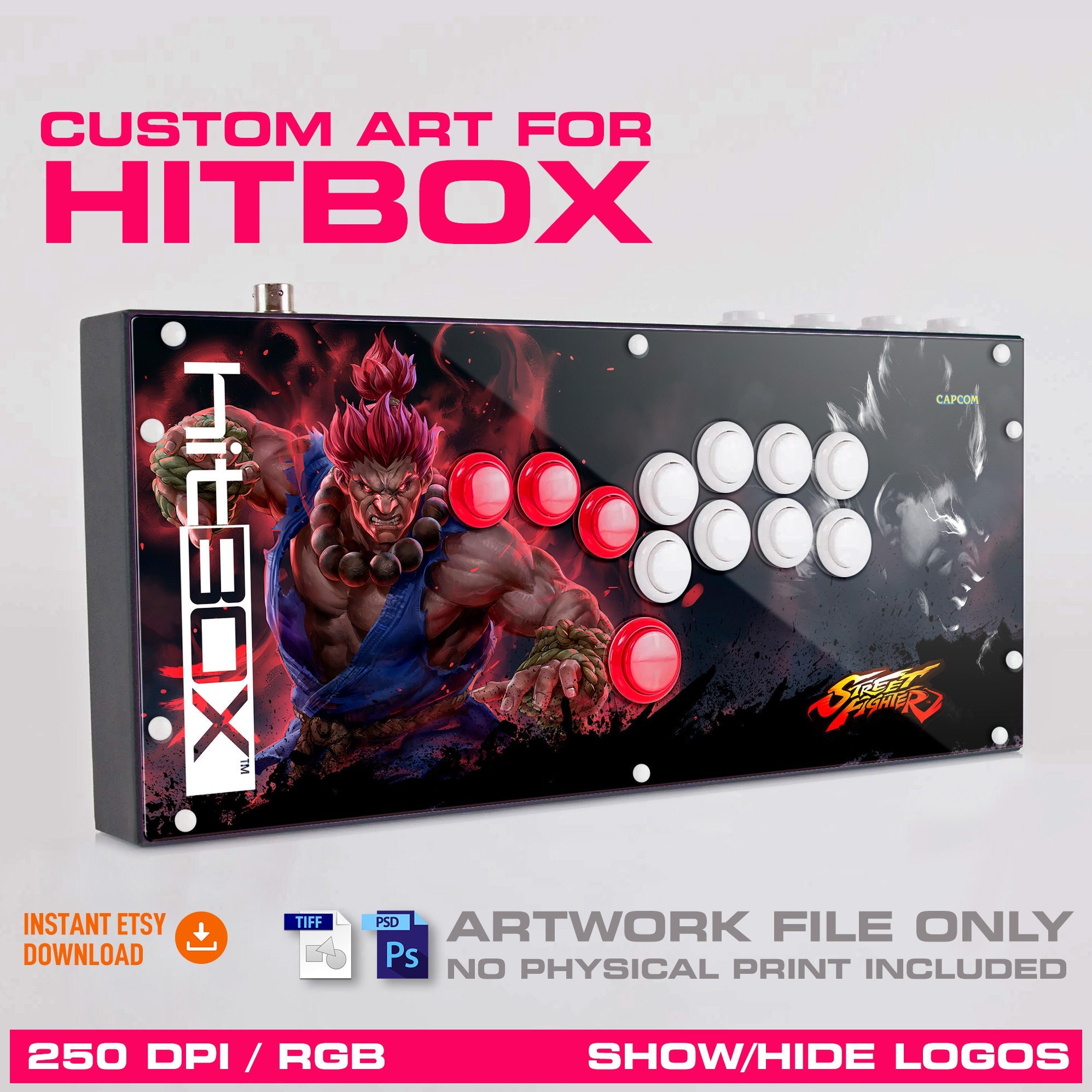 Art Design for HITBOX Arcade, Theme: AKUMA. Sf6 MK1 Kofxv Tekken 8 - Etsy