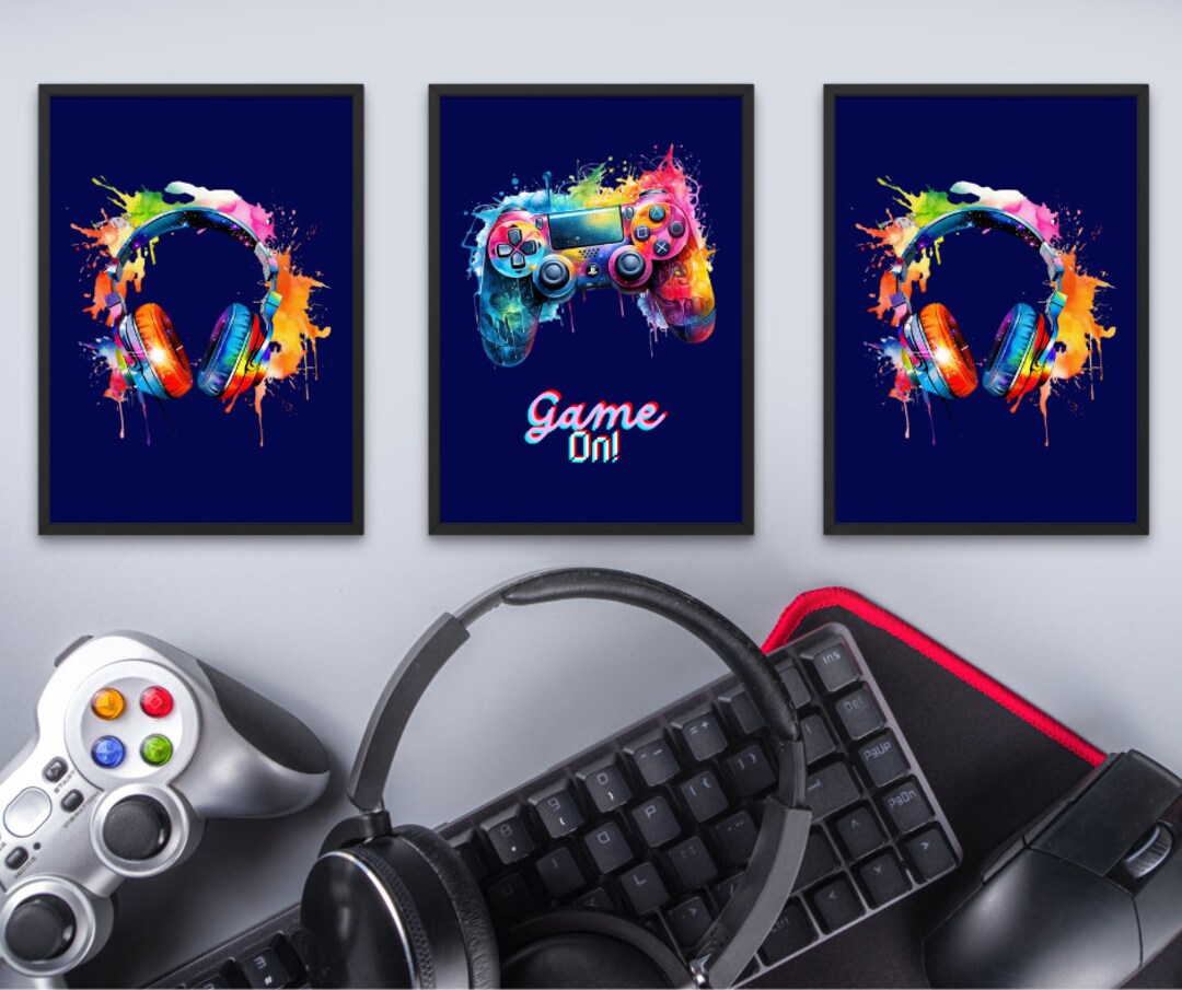 Gaming Art Prints Set 3 Gamer Posters for Bedroom and Home Décor - Etsy