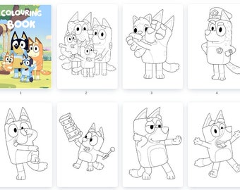 Digital Bluey Colouring Book - Etsy