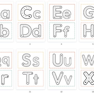 Printable Tracing Cards - Alphabet - PDF - A5 - Etsy