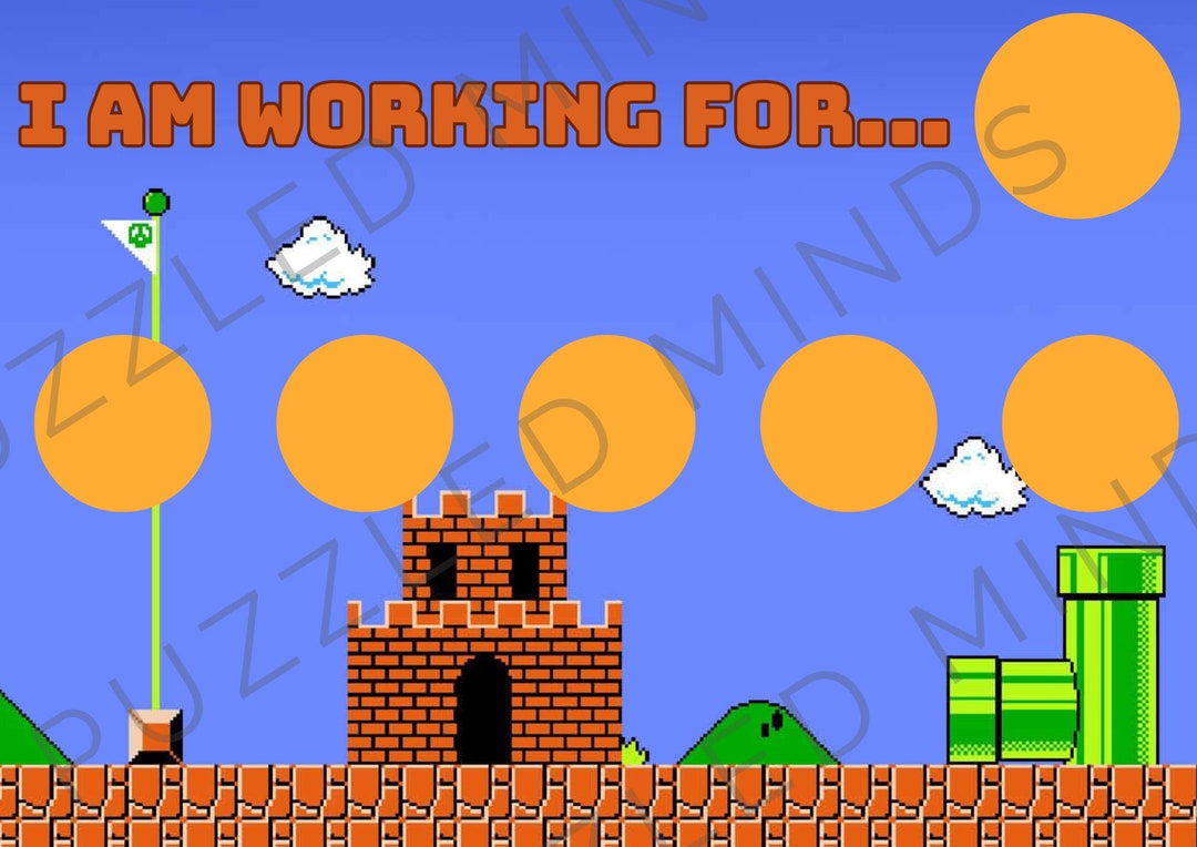 5 Token Board Economy, Mario Characters, Mario Token Board - Etsy