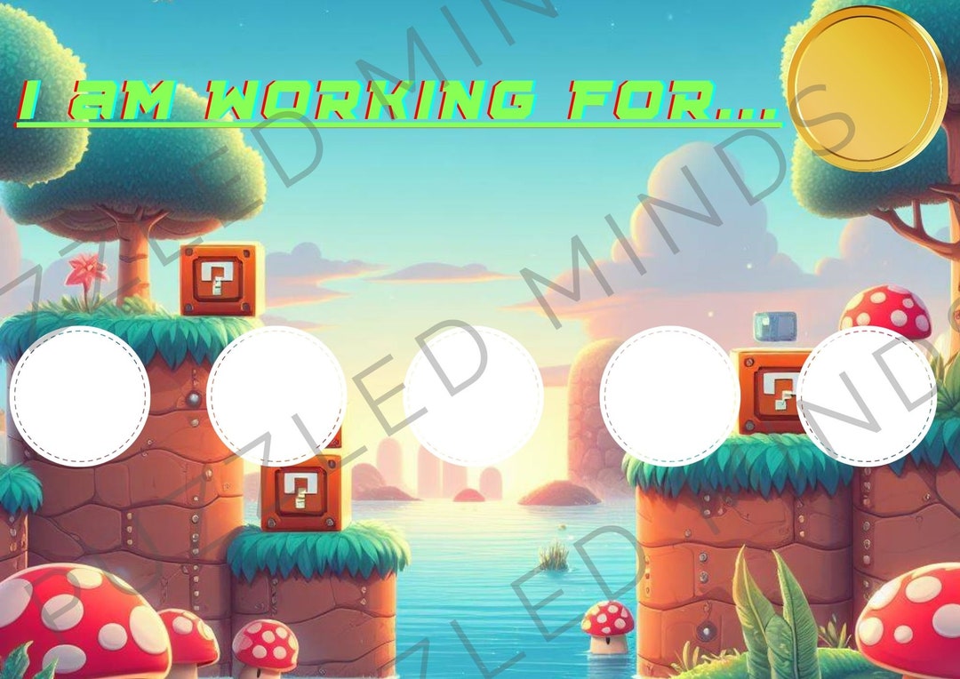 Token Board, Super Mario Token Board, 5 Tokens - Etsy