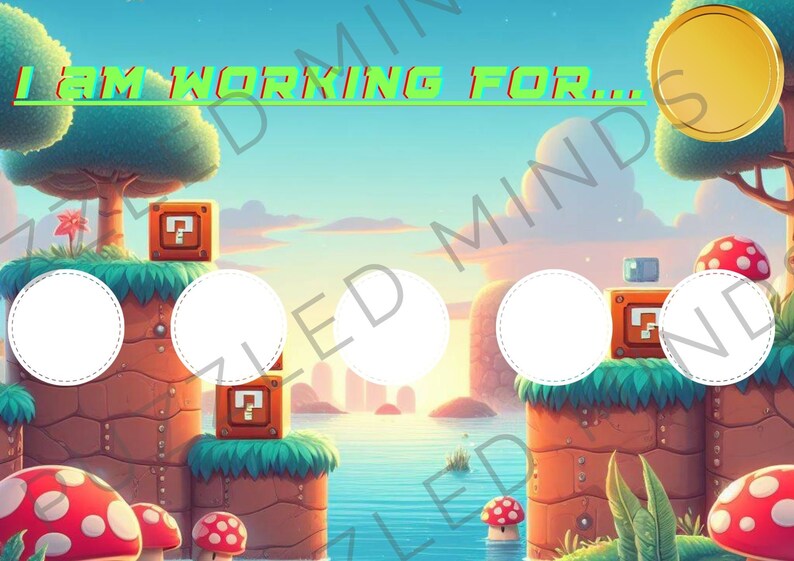 Token Board, Super Mario Token Board, 5 Tokens - Etsy