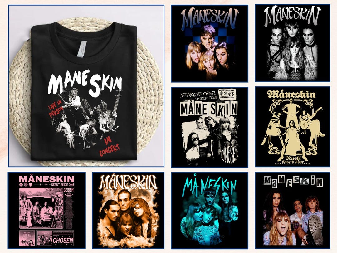 Maneskin Band Design Png, Bundle Maneskin Tour SVG, Rock Band Tour ...