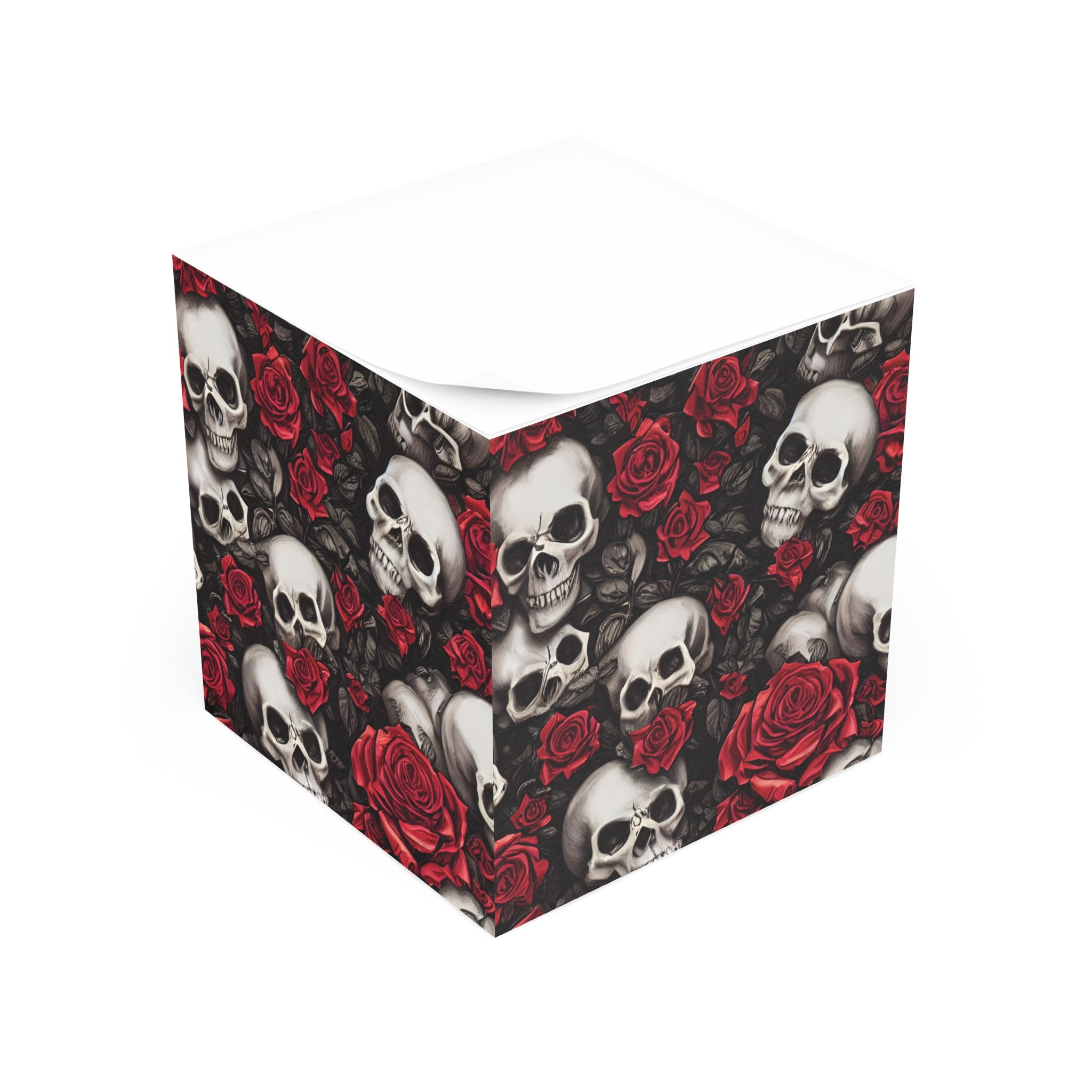 Skulls and Roses 700 Sticky Sheet Note Cube Gift Ideas - Etsy