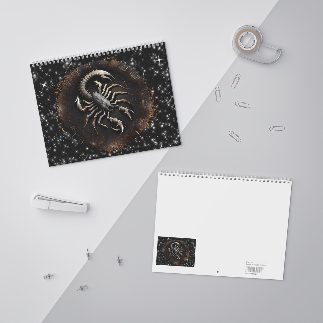 Scorpio Zodiac Horoscope Calendar With All Signs Represented 2024 ...