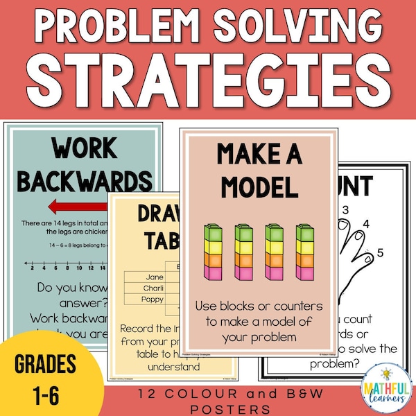 Problem Solving School Posters - Etsy