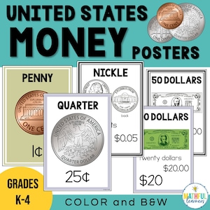 USA Money Posters - Including Coins and Bills US Currency - Etsy