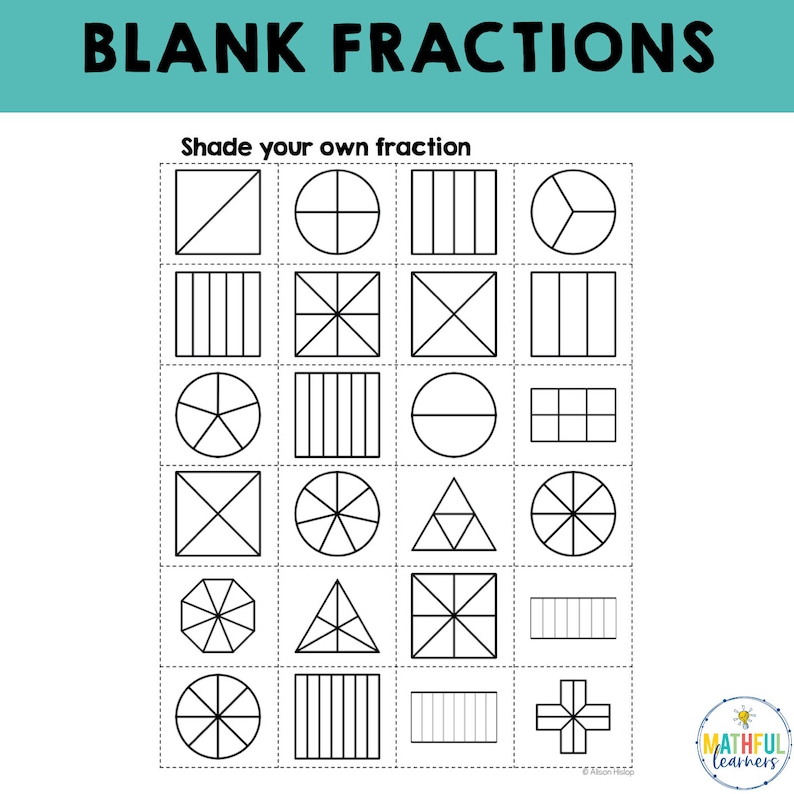 Matching & Equivalent Fractions Flipbooks - Worksheets With Pictures ...