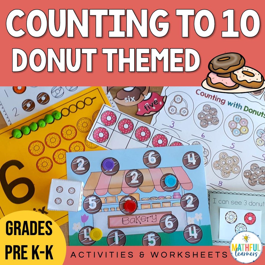 Numbers to 10 Donut Themed - Number Sense Activities, Worksheets ...