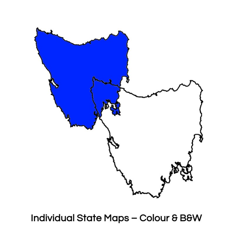 Australia Map Clipart | Australian State and Territory Illustrations ...