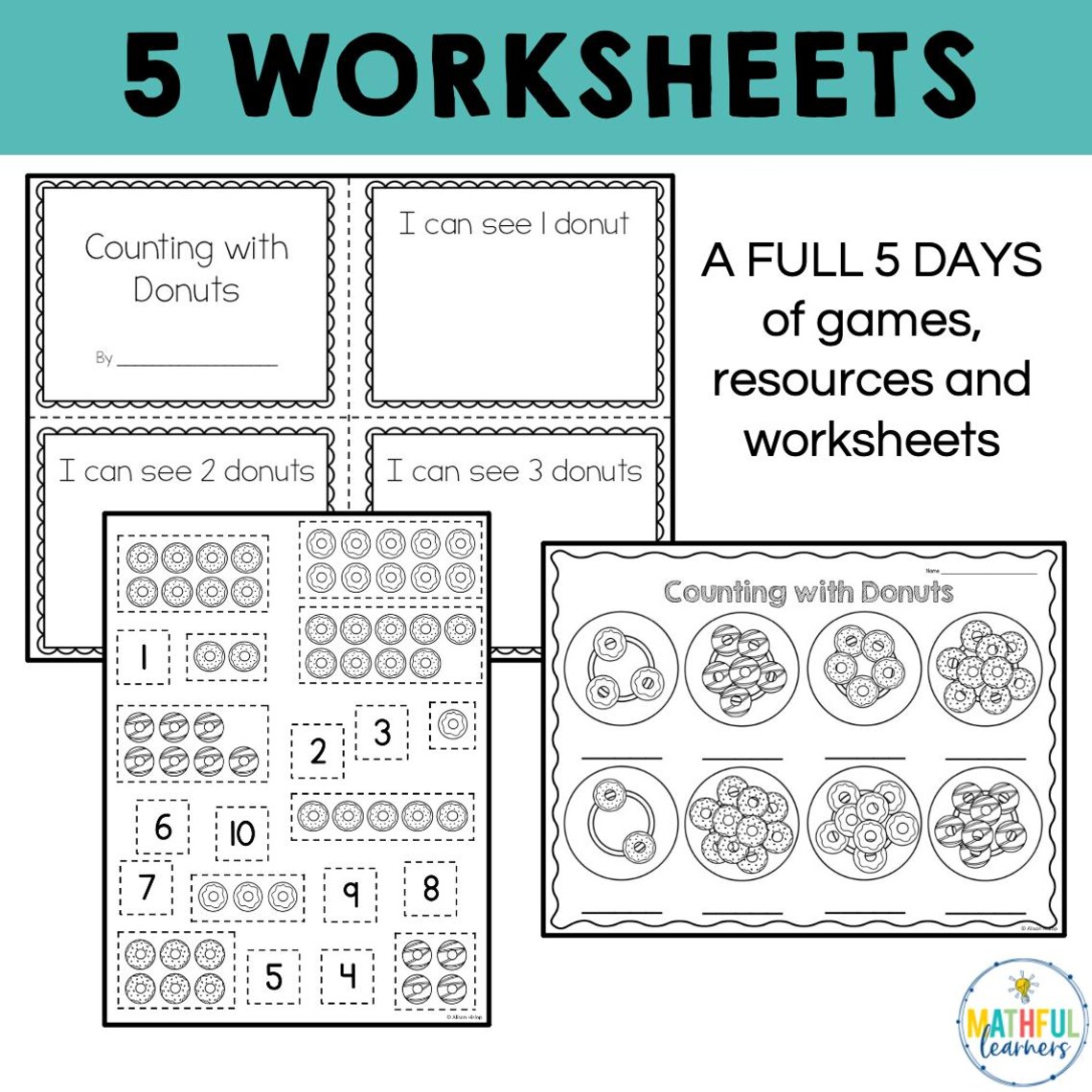 Numbers to 10 Donut Themed - Number Sense Activities, Worksheets ...