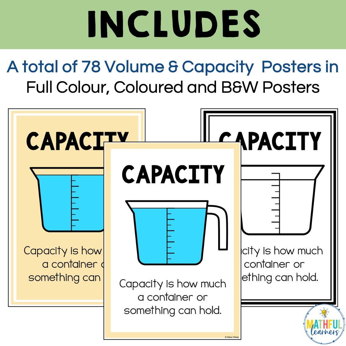 Volume and Capacity Posters - Math Terminology Vocabulary Digital ...